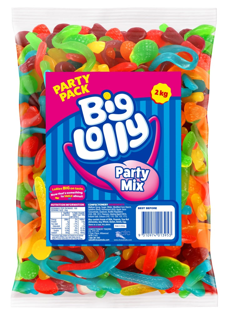 Big Lolly Party Mix Lollies | Sunshine Confectionery