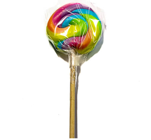 Flat Rainbow Lollipop | Sunshine Confectionery