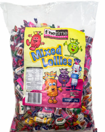 Big Lolly Mixed Wrapped Lollies 2kg | Sunshine Confectionery