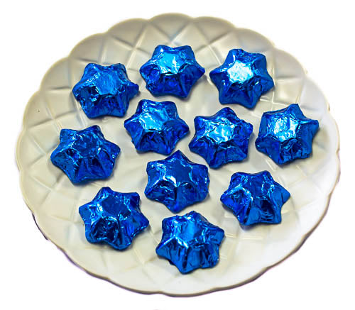 Milk Chocolate Stars Electric Blue Foil | Sunshine Confectionery
