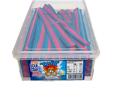 TNT Blue Raspberry Sour Straps | Sunshine Confectionery
